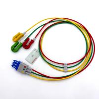 China Compatible HP High Quality Med Accessories IEC Color Model RoHS Certified 3-Lead Snap EKG ECG Leadwire for Patient Medical for sale