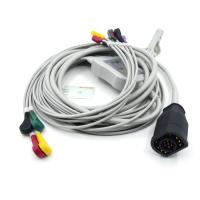 China Med Accessories Hospital-Grade Class II Diagnostic EKG Cable 10-Lead Zoll Compatible Medical Alcohol Disinfecting RoHS Certified for sale