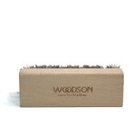 China Shoe Cleaning Accessories Wooden Horsehair Shoe Brush For Polishing for sale