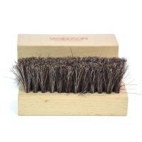 China Shoe Cleaning Accessories Wooden Horsehair Shoe Brush For Polishing for sale