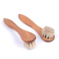 China Natural Horsehair Shoe Brush Polish Applicator For Oil Taking for sale
