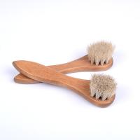 China Natural Horsehair Shoe Brush Polish Applicator For Oil Taking for sale