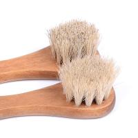 China Natural Horsehair Shoe Brush Polish Applicator For Oil Taking for sale