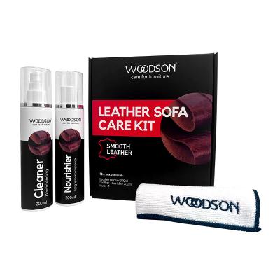 China Smooth Leather Sofa Care Kit Leather Cleaner and Nourisher Premium Smooth Leather Furniture Cleaning Kit Complete Care for Smooth Leather Sofas, Chairs, and Upholstery for sale