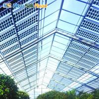 China Venlo Type Multi-Span Photovoltaic Solar Glass Greenhouse 6m-12m Span with 1.2kn/㎡ Wind Load and Custom Solar Panels for sale
