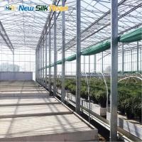 China Venlo Multi-Span Agricultural Glass Greenhouse 9.6m Span Customizable Length for sale