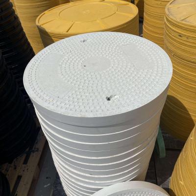 China Customized 70cm Anti-Slip FRP Manhole Cover Glass Fiber Composite Resin Drainage Cover for sale
