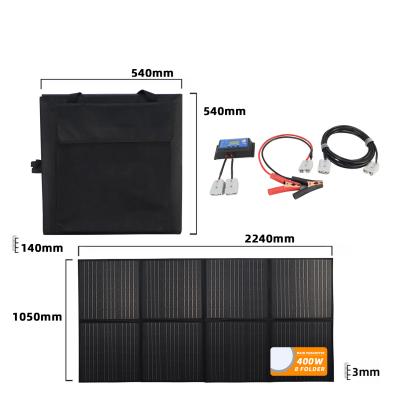 China Portable 400W Monocrystalline Solar Panel System Foldable with 5V MPPT Controller for Outdoor Energy for sale