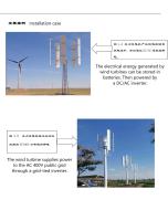 China 50KW Vertical Axis Wind Power System Wind Solar Hybrid Generator 6.65m Rotor DC550V AC220V 380V for sale