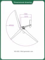 China 2KW Horizontal Axis Wind Turbine Generator SR‑W20 48V/96V For Home Use Wind Power System for sale