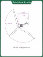 China SR‑W30 3KW Horizontal Axis Wind Turbine Generator 3.5KW Max 96V/120V/220V Home Wind Power System for sale