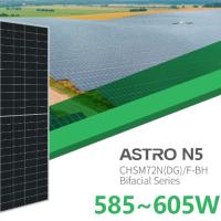 China ASTRO N5 CHSM72N(DG)/F-BH Bifacial Series N5 585-605W Bifacial Solar Panel, n-type TOPCon 4.0 PV Module, 23.4% Efficiency, 144 Cells, 30-Year Warranty for Commercial & Utility Projects for sale