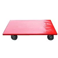 China Heavy Duty Foldable Platform Hand Trolley 4 Wheels Industrial Flat Cart For Mining Warehouse Cargo Transport for sale