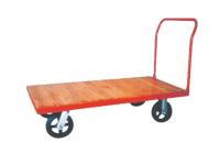 China Heavy Duty Foldable Platform Hand Trolley 4 Wheels Industrial Flat Cart For Mining Warehouse Cargo Transport for sale