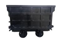 China Side-dumping type Mine CAR Side Dump Mine Car Self-Unloading Mining Cart Traction Locomotive Ore Transport Curved Rail Pull Rod Side Door Unload Mine Loading Equipment Mine Car Ore for sale