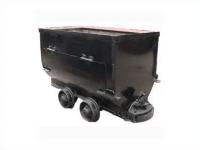 China Side-dumping type Mine CAR Side Dump Mine Car Self-Unloading Mining Cart Traction Locomotive Ore Transport Curved Rail Pull Rod Side Door Unload Mine Loading Equipment Mine Car Ore for sale
