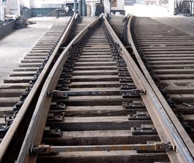 China Single Turnout, Railway Turnout Switch, Left-hand & Right-hand Turnout, Frog Number Track Branching Equipments, Railroad Train Track Diverging, Heavy Duty Industrial Rail Transport for sale