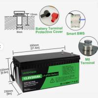 China Power Battery 12.8V Series LiFePO4 Deep Cycle 100Ah 150Ah 200Ah 300Ah 400Ah, 12V Rechargeable BMS Pure Sine Wave Solar Mains Vehicle Charging IP65 ABS Bluetooth Optional 4S Parallel for sale