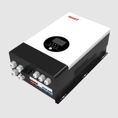 China PV3900 Series 8KW 10KW 12KW Off-Grid Solar Inverter 48V Low Frequency Pure Sine Wave 100A 200A MPPT Solar Charger LCD Display WiFi Monitor Support Parallel Lithium Battery Generator 250V PV Input for sale