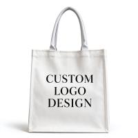 China High Quality Custom Large Canvas Tote Bag Reusable Shopping Bag Own Design Zipper Pocket Custom Printed Logo Pattern Type Letter for sale