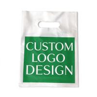 China LDPE Plastic Shopping Die-cut Handle Customized Logo Durable Plastic Bag for Clothing Shoes Socks Gift Promotion Garment Bag for sale