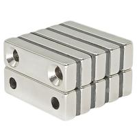 China NdFeB rare earth magnet magnet with hole special-shaped counterbore shape square Ni coating strong magnet for sale