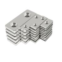 China NdFeB rare earth magnet magnet with hole special-shaped counterbore shape square Ni coating strong magnet for sale