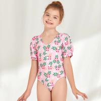 China Cotton Short Sleeved Swimsuit Girls Children for sale