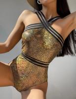 China Sexy One Piece Womens Swim Suits Backless Tight Push Up One Piece Swimsuit for sale