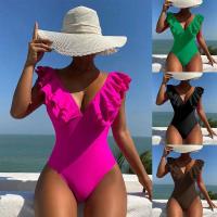 China Sexy Sling Single Shoulder Swimsuit Bikini Push Up One Piece Swim Suit for sale