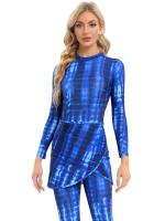 China Ladies Printed Muslim Swimsuit Muslim Bikini Burkini Conservative Bathing Suits for sale