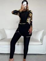 China Three Piece Islamic Swimming Clothes Conservative Women'S Burkini With Chest Pad Cap for sale