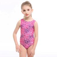 China Playful Girls Swimming Suits Printed Conjoined Girls Swimwear Swimming Trains for sale
