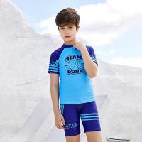 China Split Blue Boy Swimsuit Color Matching Children'S Swimsuit for sale