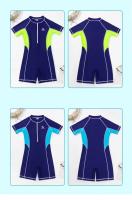 China Printing Boys Swimwear Sets One Piece Boy Swimsuit Splicing Hot Spring Zipper for sale