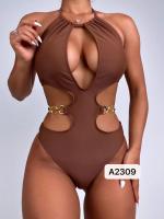 China Ladies One Piece Swimsuit Backless Durable  Abrasion-Resistant High Elastic  Waterproof Good Sunscreen Effect for sale