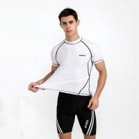 China White Two Piece Mens Swimsuit Diving Suit Youth Mens Two Piece Swimwear for sale