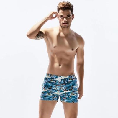 China Summer Mens Beach Wear Shorts Printed Fashion Sports Mens Swim Shorts for sale