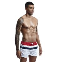 China Striped Sand Mens Beachwear Shorts Sexy Boxer Home Leisure Male Swim Trunks for sale