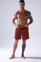 China Solid Color Mens Swimwear Shorts Waterproof Swim Shorts Beach Wear For Men for sale