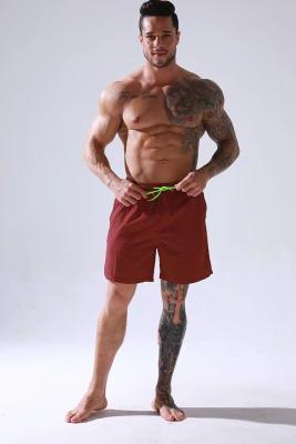 China Solid Color Mens Swimwear Shorts Waterproof Swim Shorts Beach Wear For Men for sale