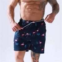 China Printed Mens Beach Wear Shorts Quick Drying Comfortable Mens Swimming Trunks for sale