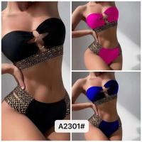 China Swimming Suits Bikini Steel Backless Europe Sexy Factory Direct Supply High Waist  Miss Hard Wearing for sale