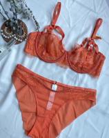 China Ultra Thin Ladies Underwear Sets Lace Solid Color Womens Bra And Panty Sets for sale