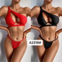 China Swimming Suits Bikini Sexy Strength Abrasion Resistance High Elastic Backless  Miss Red Black Sexy for sale