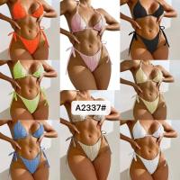 China Swimming Suits Bikini Sexy Strength Abrasion Resistance Green Summer Sexy Europe High Elastic for sale