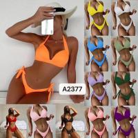 China Swimming Suits Bikini Sexy Strength Abrasion Resistance High Elastic Backless  Miss Yellow Blue for sale