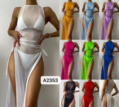China Sexy 3 Piece Bikini Set Strength Abrasion Resistance Three Piece Swimsuit High Elastic for sale