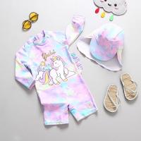 China Summer Girls Swimming Suits Long Sleeve Children Swimming Suits For Kids Bikini for sale