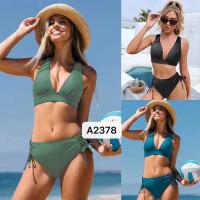 China Nylon Bikini Style Swimwear Swimsuit The New Type In Stock Fashion Comfortable Waterproof Moisture-Permeable for sale